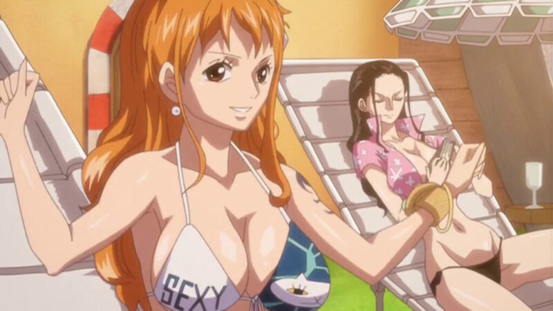 One Piece : les bikinis séduisants de Nami et Robin dans un cosplay du match de volley-ball du ...
